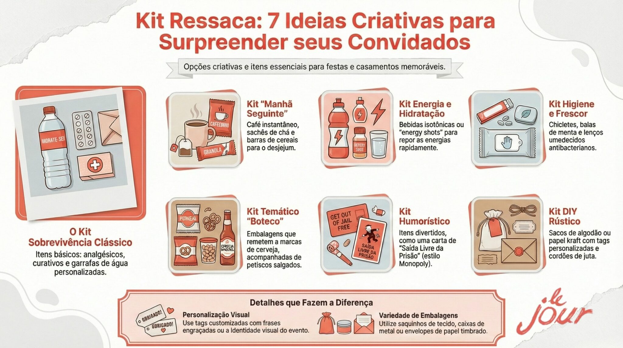 Kit de ressaca para casamento: Ideias criativas | Lejour